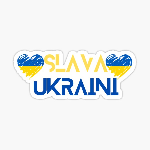 "slava ukraini" Sticker for Sale by MedhO | Redbubble