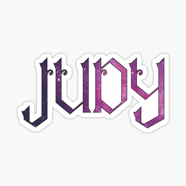 "JUDY Name I - My name is JUDY - typography name - Galaxy Vibe" Sticker ...