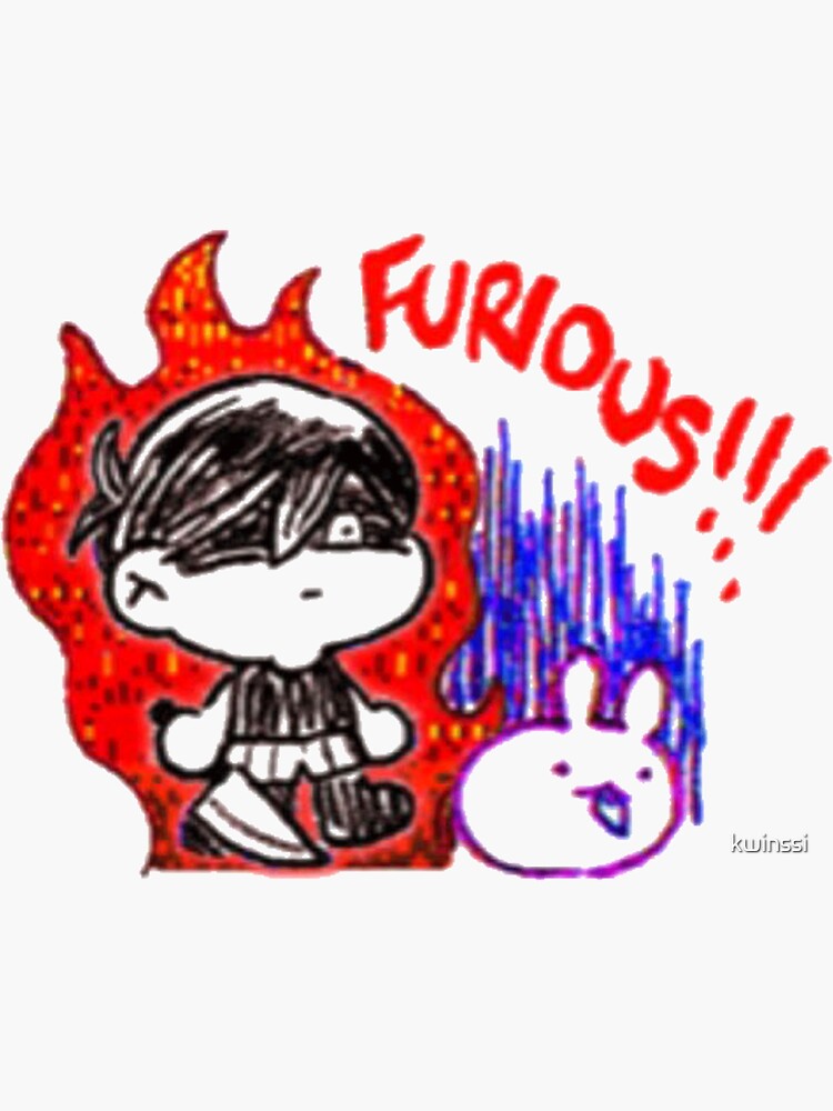 "furious -Indie RPG maker horror" Sticker for Sale by kwinssi | Redbubble
