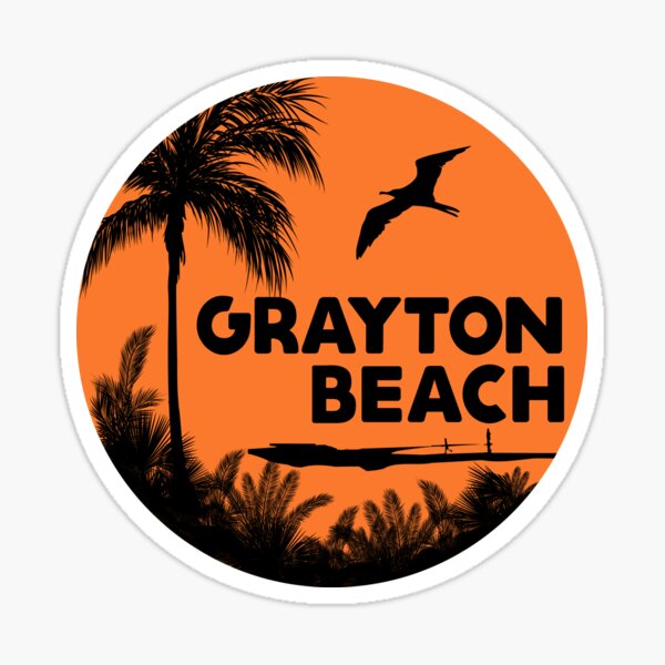 "GRAYTON BEACH FLORIDA RETRO OCEAN SURF SURFER VACATION 30A" Sticker ...