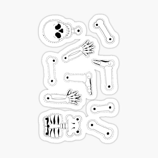 "skeleton bones man" Sticker for Sale by kwinssi | Redbubble