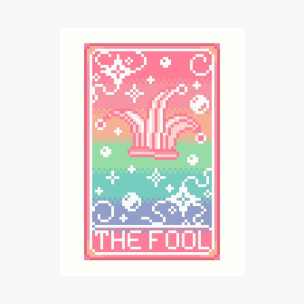 "Tarot Card The Fool Pixel Art" Art Print for Sale by AlleenasPixels ...