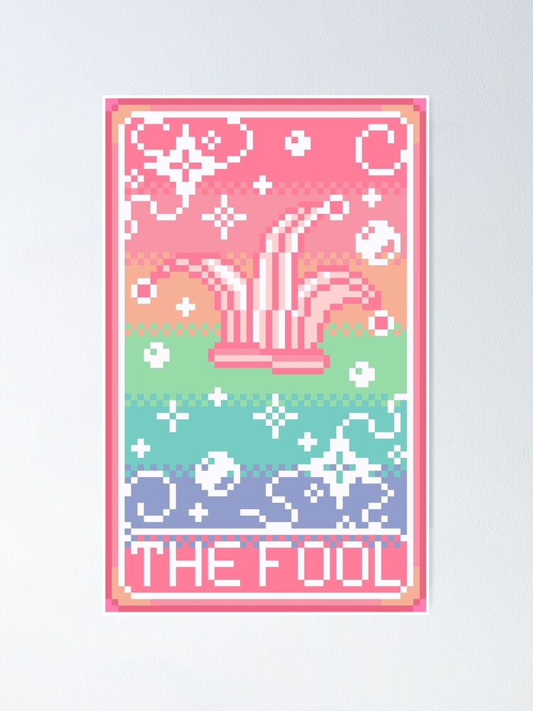 "Tarot Card The Fool Pixel Art" Poster for Sale by AlleenasPixels ...