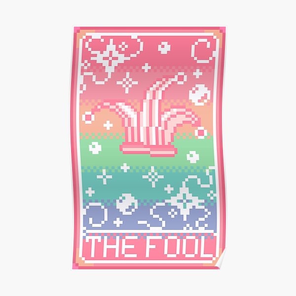 "Tarot Card The Fool Pixel Art" Poster for Sale by AlleenasPixels ...