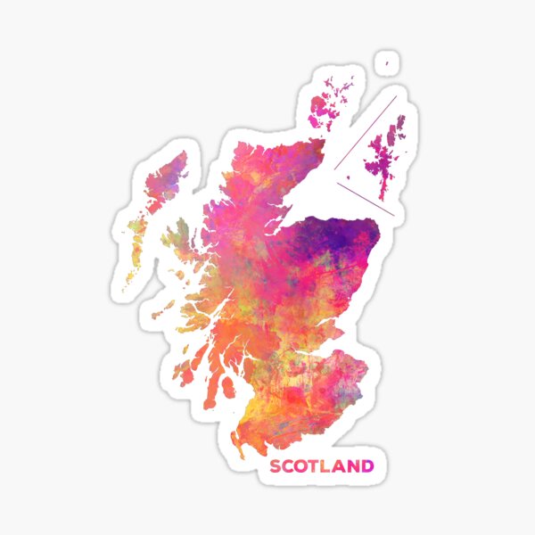 "Scotland map #scotland #map" Sticker by JBJart | Redbubble