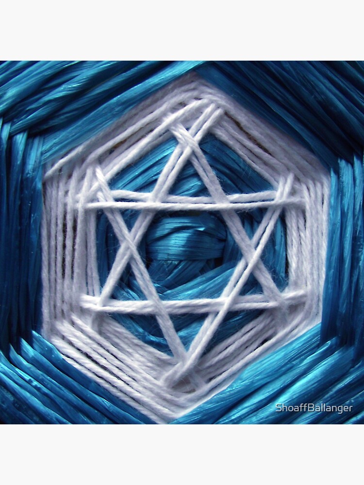 "Star of David String and Ribbon Design" Sticker for Sale by ...