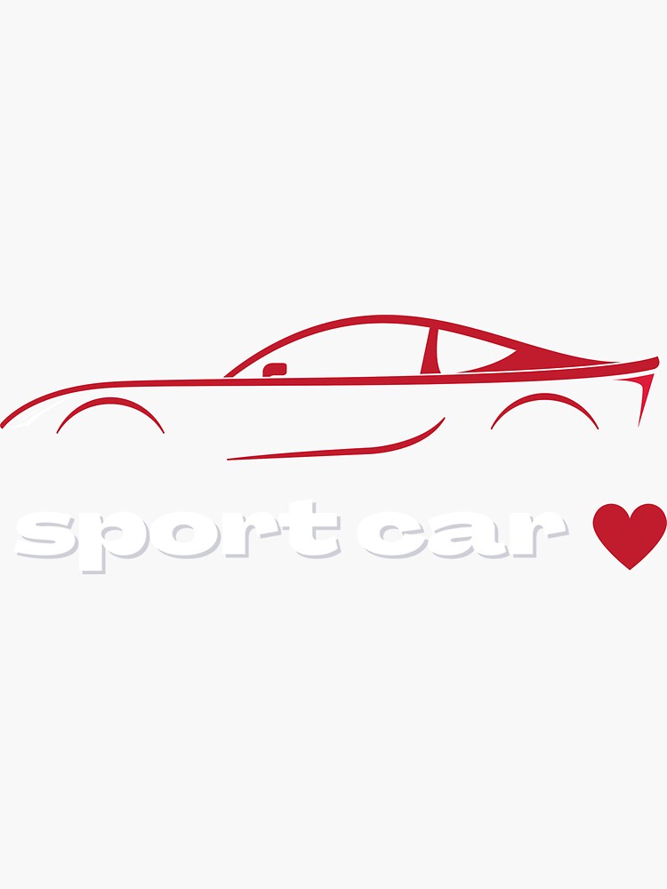 "sport car lover" Sticker for Sale by sulmandesign | Redbubble