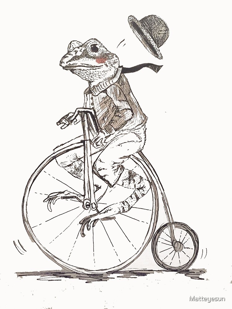 "A Toad and his Penny Farthing " by Matteyesun | Redbubble