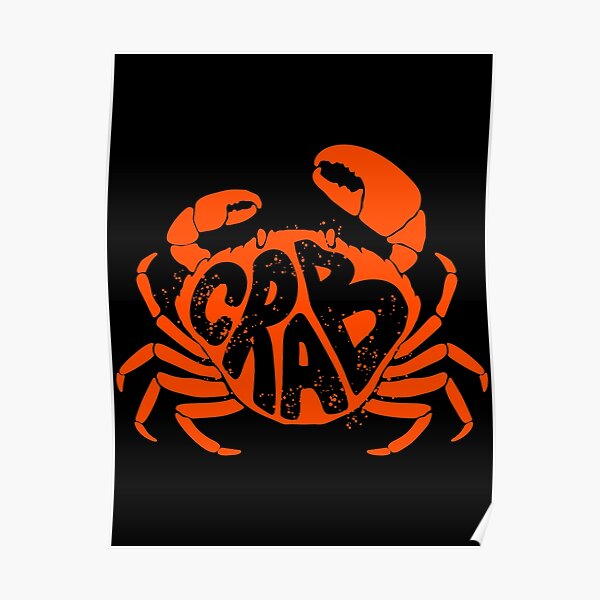 "Crustacean Core Orange Crab" Poster for Sale by GraphismNinja | Redbubble