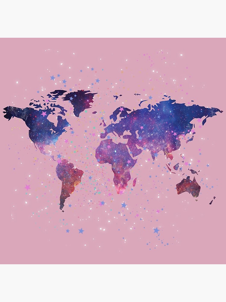 "Cute world map" Art Print for Sale by Aya-salah123 | Redbubble