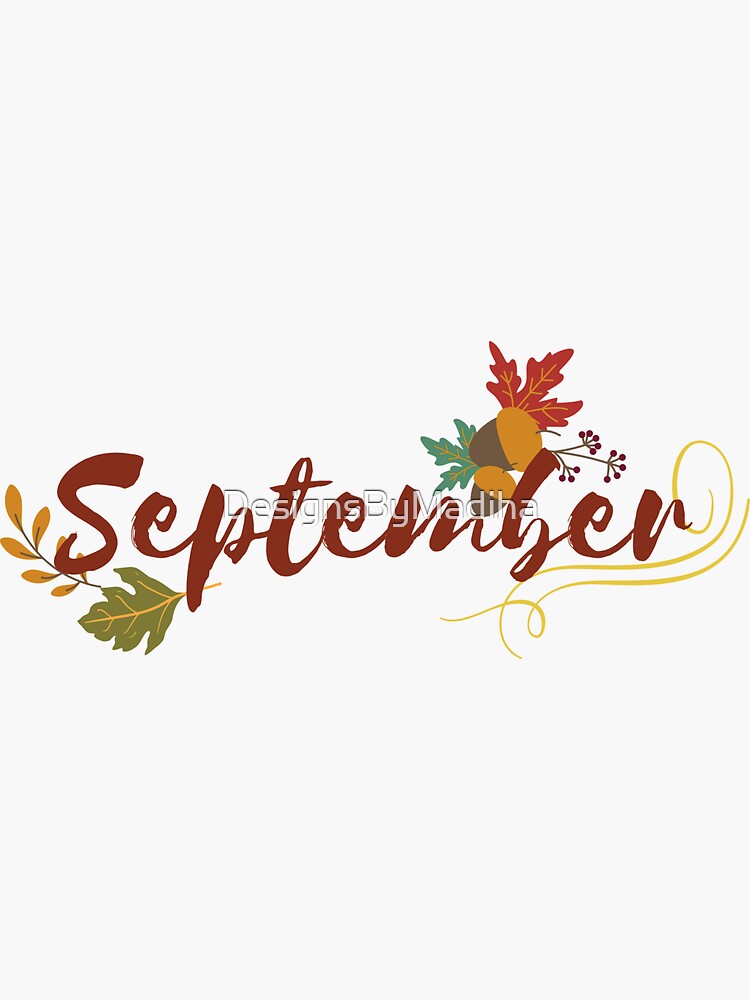 "Fall September Foliage graphic artwork design" Sticker for Sale by ...