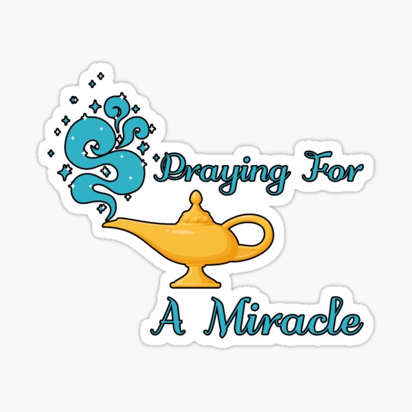 " praying for a miracle" Sticker for Sale by Neylou-Art | Redbubble