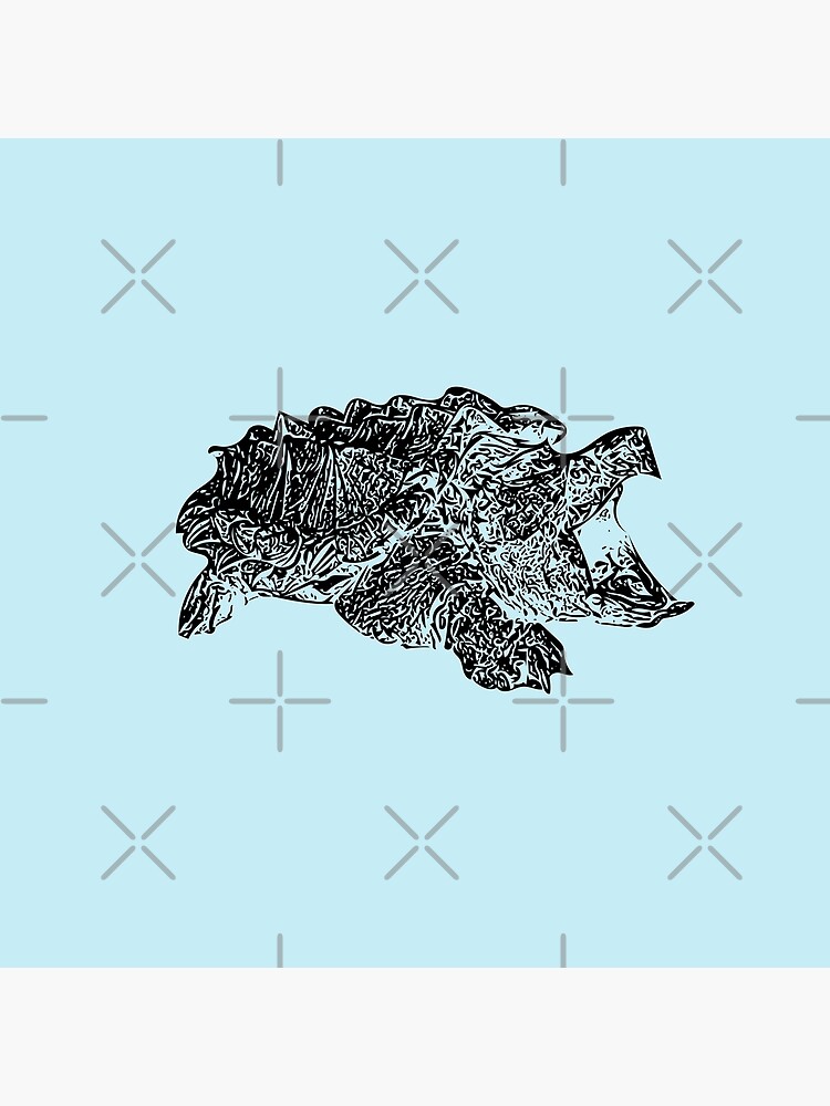 "Alligator Snapping Turtle Black Design Painting " Poster for Sale by ...
