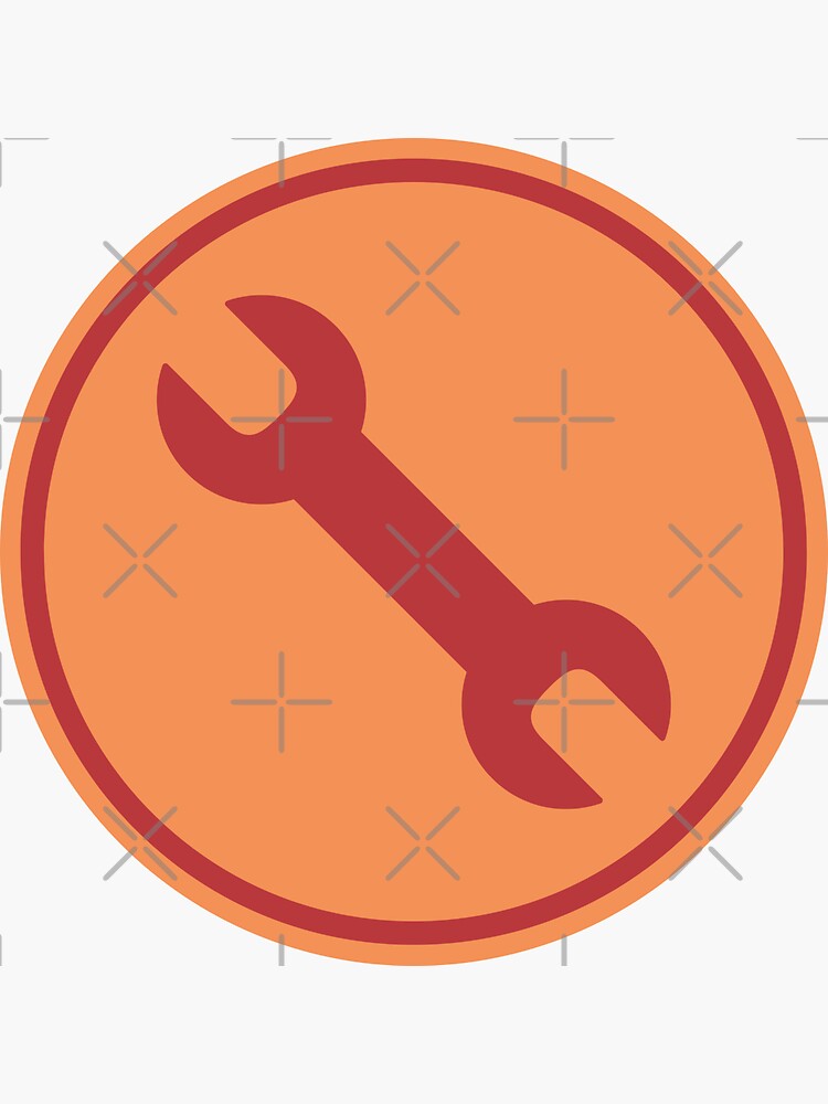 "Team Fortress 2 Engineer Symbol Red Sticker" Sticker for Sale by ...