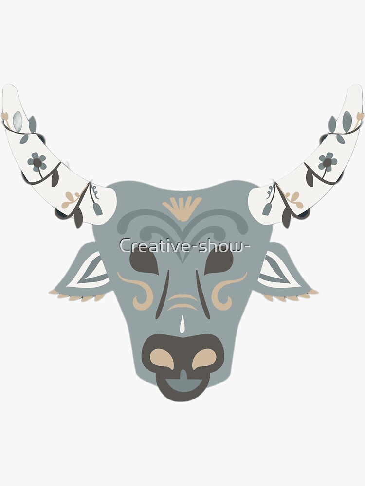 "Gray Ox design" Sticker for Sale by Creative-show- | Redbubble