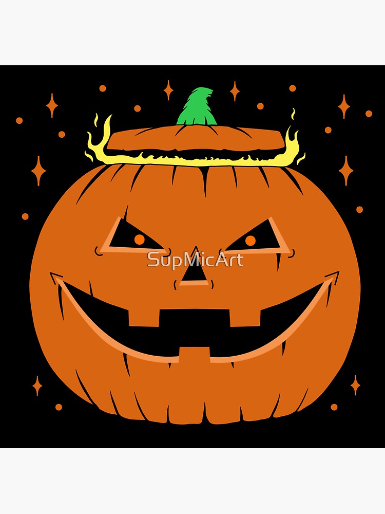 "Scary pumpkin head, Pumpkin face, Evil pumpkin, Halloween" Sticker for ...
