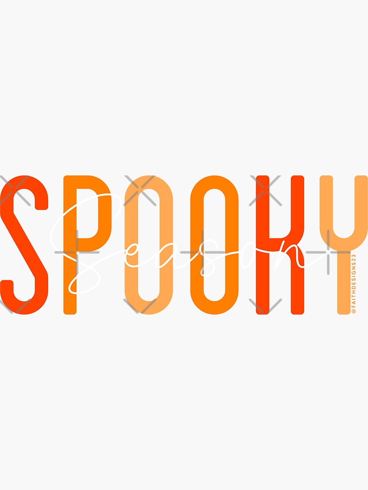 "Spooky Szn" Sticker for Sale by FaithDesigns23 | Redbubble