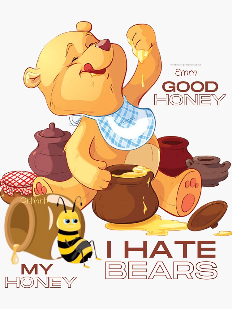"honey bees and bears" Sticker for Sale by KAONZA | Redbubble