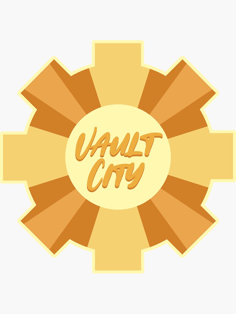 "Vault City Logo (Fallout 2) — Yellow" Sticker for Sale by NecroHamster ...