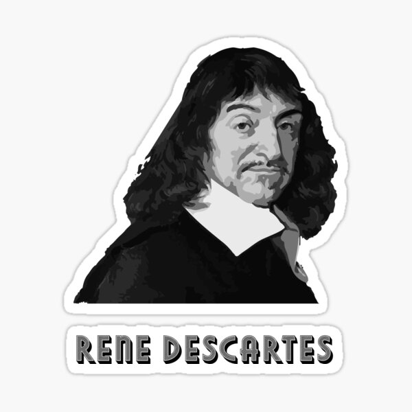 "Philosophy with Rene Descartes" Sticker for Sale by JamesinShirts ...