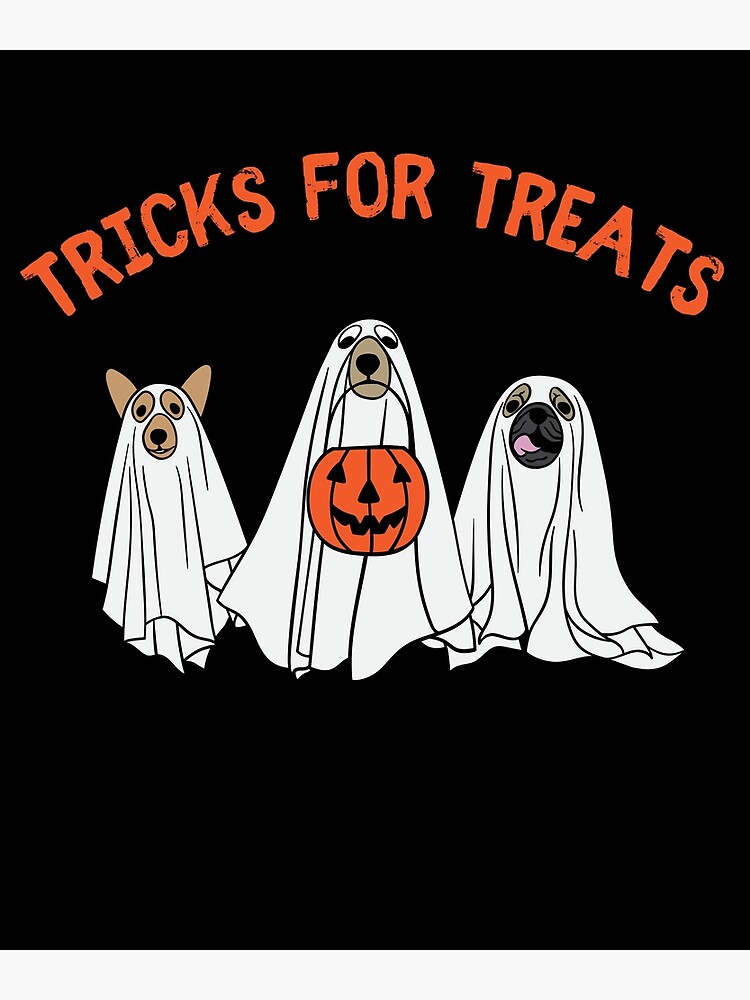 "Tricks for Treats Spooky puppies Spooktober Halloween 2022 design ...