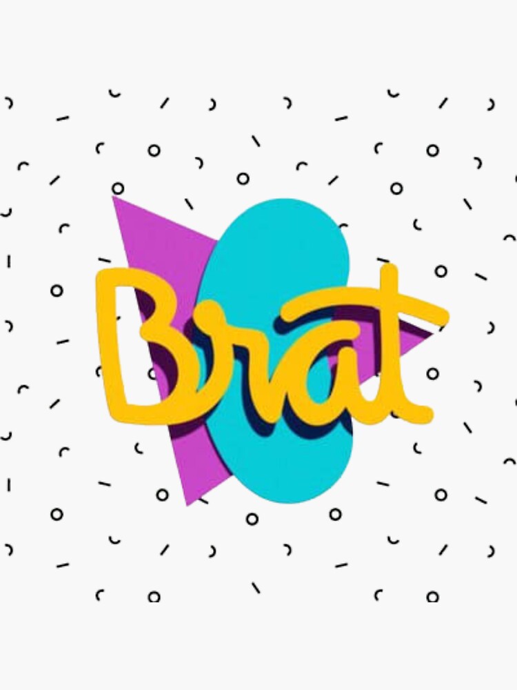 "Pink Brat Logo" Sticker for Sale by breset | Redbubble