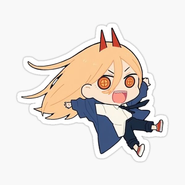 "Power Chibi" Sticker for Sale by DemoralizeAnime | Redbubble