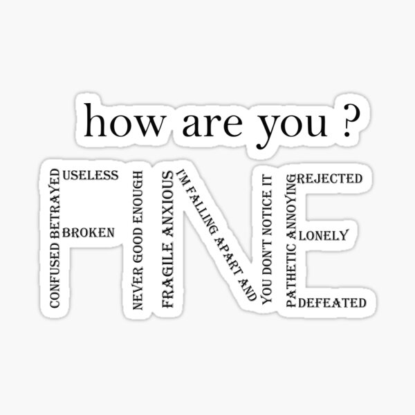"how are you?" Sticker for Sale by Zsama | Redbubble