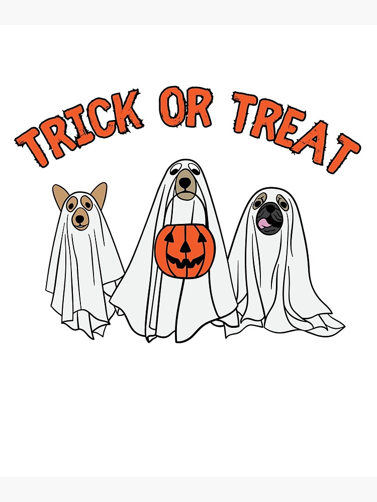 "Trick or Treat Spooky puppies Spooktober Halloween 2022 design" Poster ...