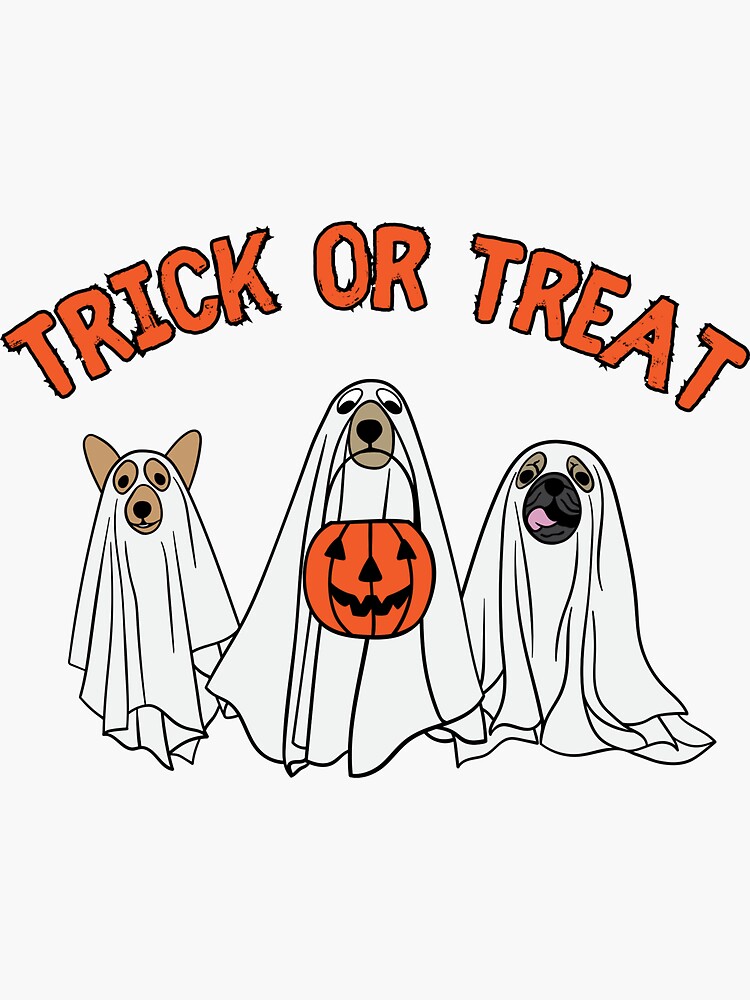 "Trick or Treat Spooky puppies Spooktober Halloween 2022 design ...