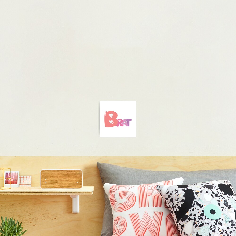 "Pink Brat logo " Photographic Print for Sale by breset | Redbubble