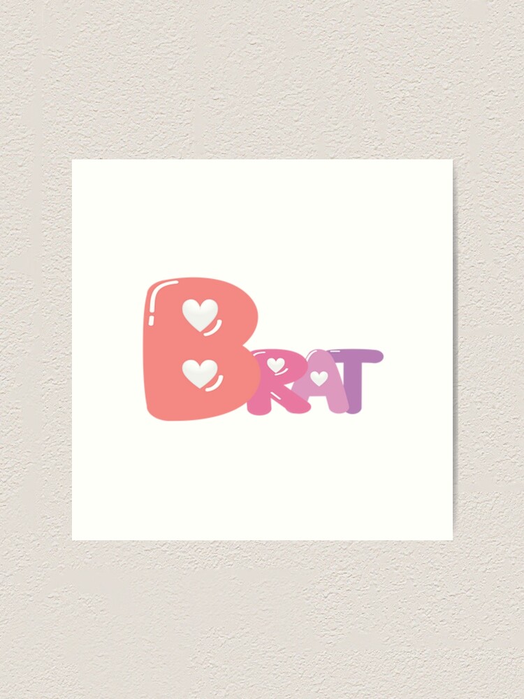"Pink Brat logo " Art Print for Sale by breset | Redbubble