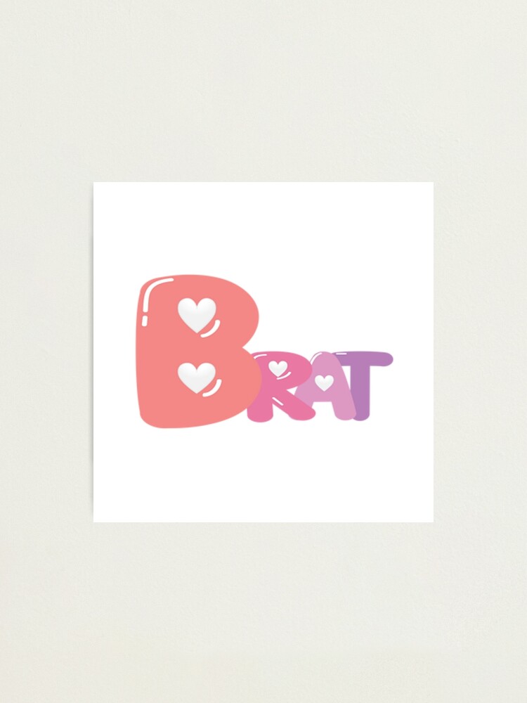 "Pink Brat logo " Photographic Print for Sale by breset | Redbubble