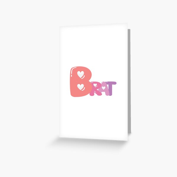 "Pink Brat logo " Greeting Card for Sale by breset | Redbubble
