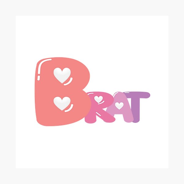 "Pink Brat logo " Photographic Print for Sale by breset | Redbubble