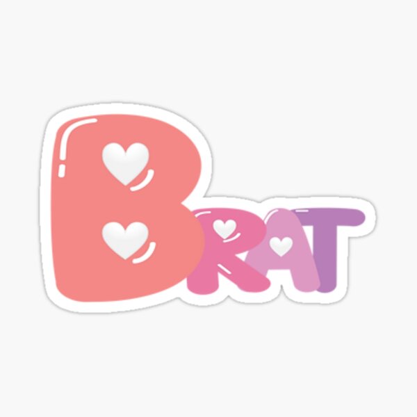 "Pink Brat logo " Sticker for Sale by breset | Redbubble