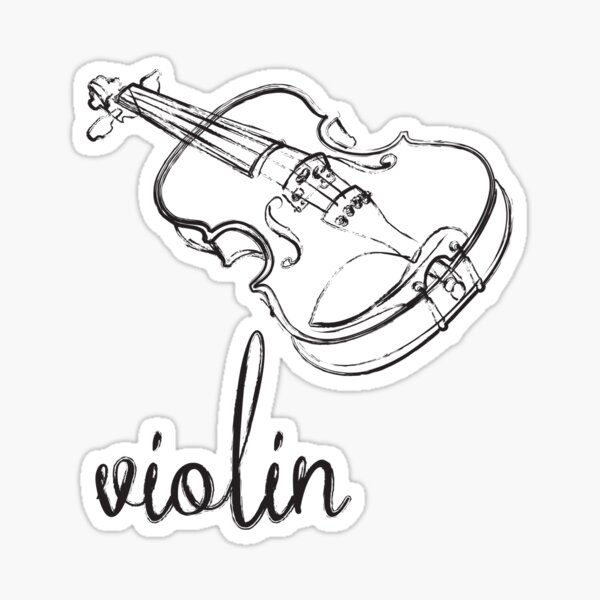 "Violin" Sticker for Sale by evisionarts | Redbubble