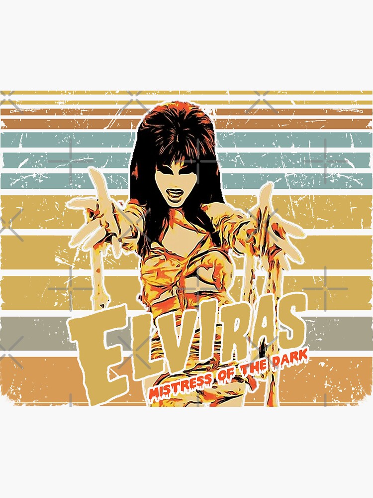 "Elvira Mistress Of The Dark Horror" Sticker for Sale by lucabertina ...