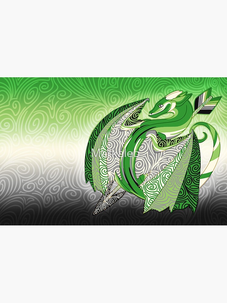 "Aromantic Pride Dragon" Poster for Sale by Markaleb | Redbubble