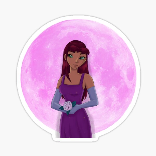 "Starfire " Sticker for Sale by PeachDollArt | Redbubble