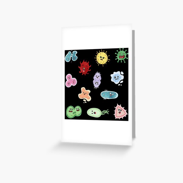"Cute Microbes Bacteria, Virus, Ecoli MicroBiology Seamless Pattern ...