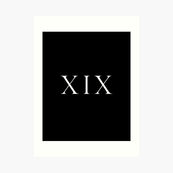 Lámina artística «número romano 19 | Número romano XIX | Número 19 ...