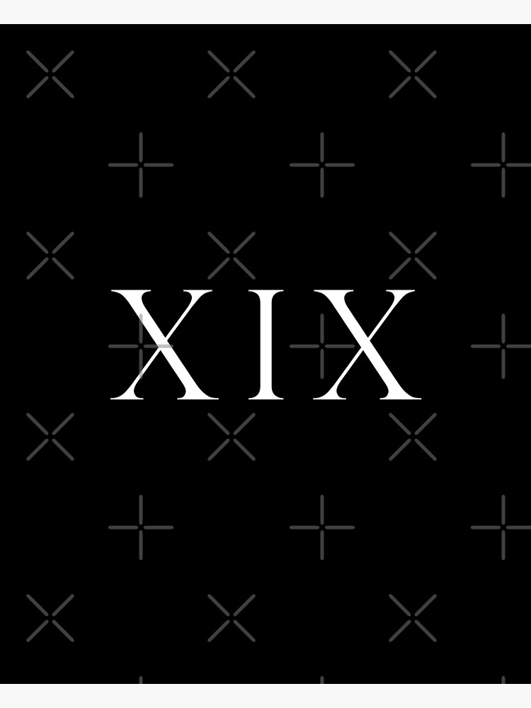 Lámina artística «número romano 19 | Número romano XIX | Número 19 ...