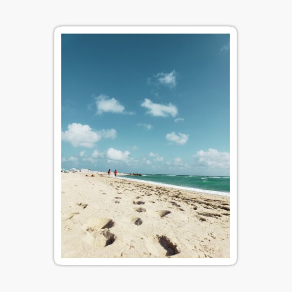 "Footprints in the sand - Walk on the beach" Sticker for Sale by ...