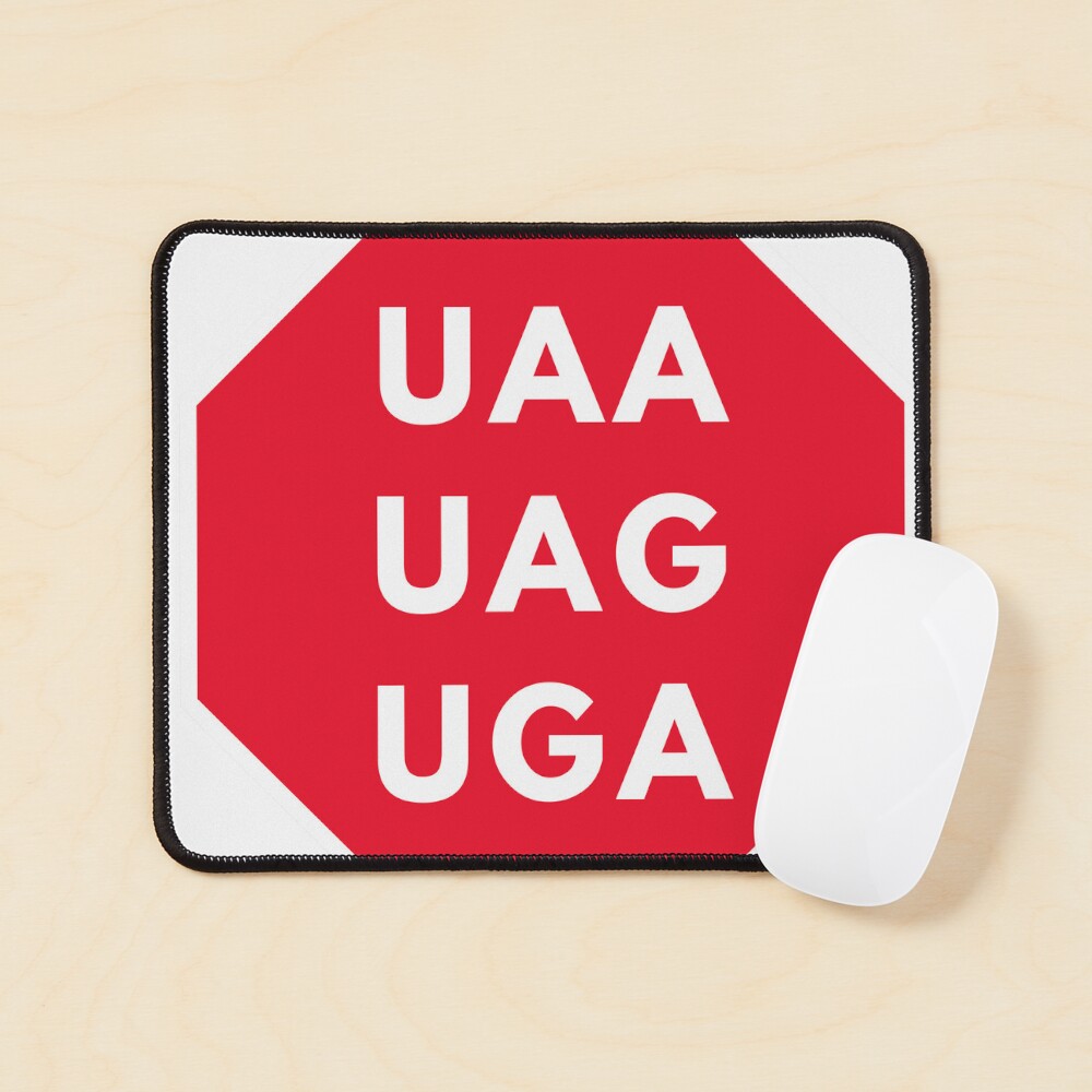 "UAA UAG UGA Stop Codons" Sticker for Sale by labstud | Redbubble
