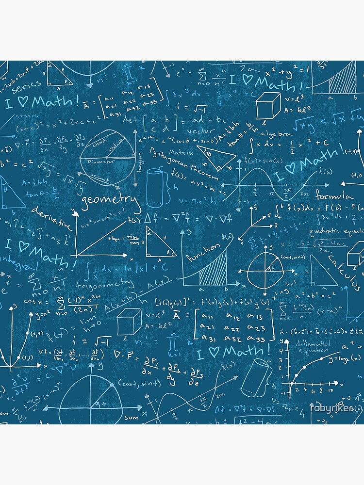 "Math Lessons (Teal)" Poster for Sale by robyriker | Redbubble