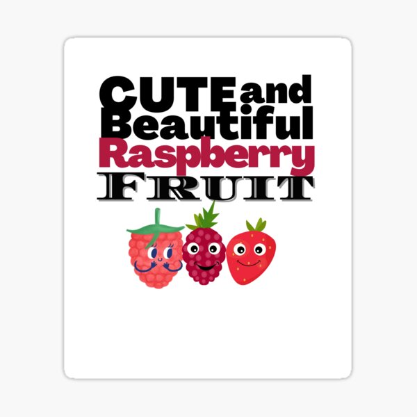 "cute and beautiful raspberry fruit" Sticker for Sale by ContourDesigns ...