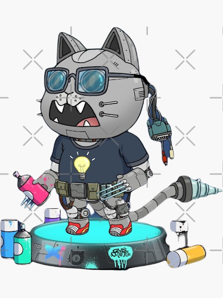 "CATBOTICA | CATS Stickers | Meow!" Sticker for Sale by Stickerscats ...