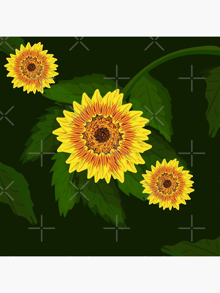 "Beautiful SunFlower Vector Art, Illustration of Sunflower" Sticker for ...