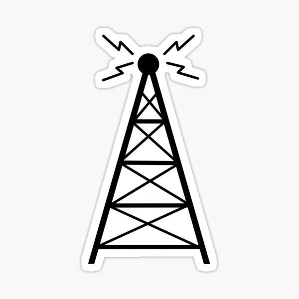 "Radio Tower" Sticker for Sale by DaganSays | Redbubble